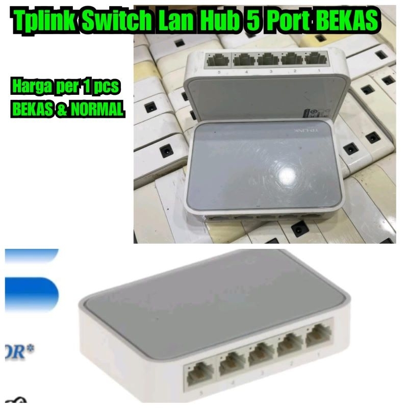 Used Switch hub lan 5 Ports Used tplink lan hub tplink original ...