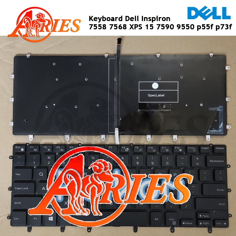Dell Inspiron Keyboard 7558 7568 XPS 15 7590 9550 p55f p73f Keyboard ...