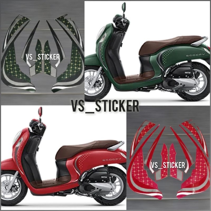 MERAH HIJAU HITAM Standard STRIPING LIST OF HONDA SCOOPY STYLISH ...