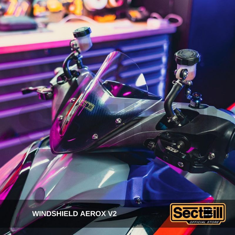 Windshield New Aerox V2 Connected Visor Sectbill NVX Aerox Old V1 ...