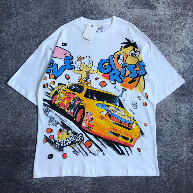 Baju Kaos Pull&Bear Oversize CARTOON NETWORK WACKY RACING - T Shirt ...