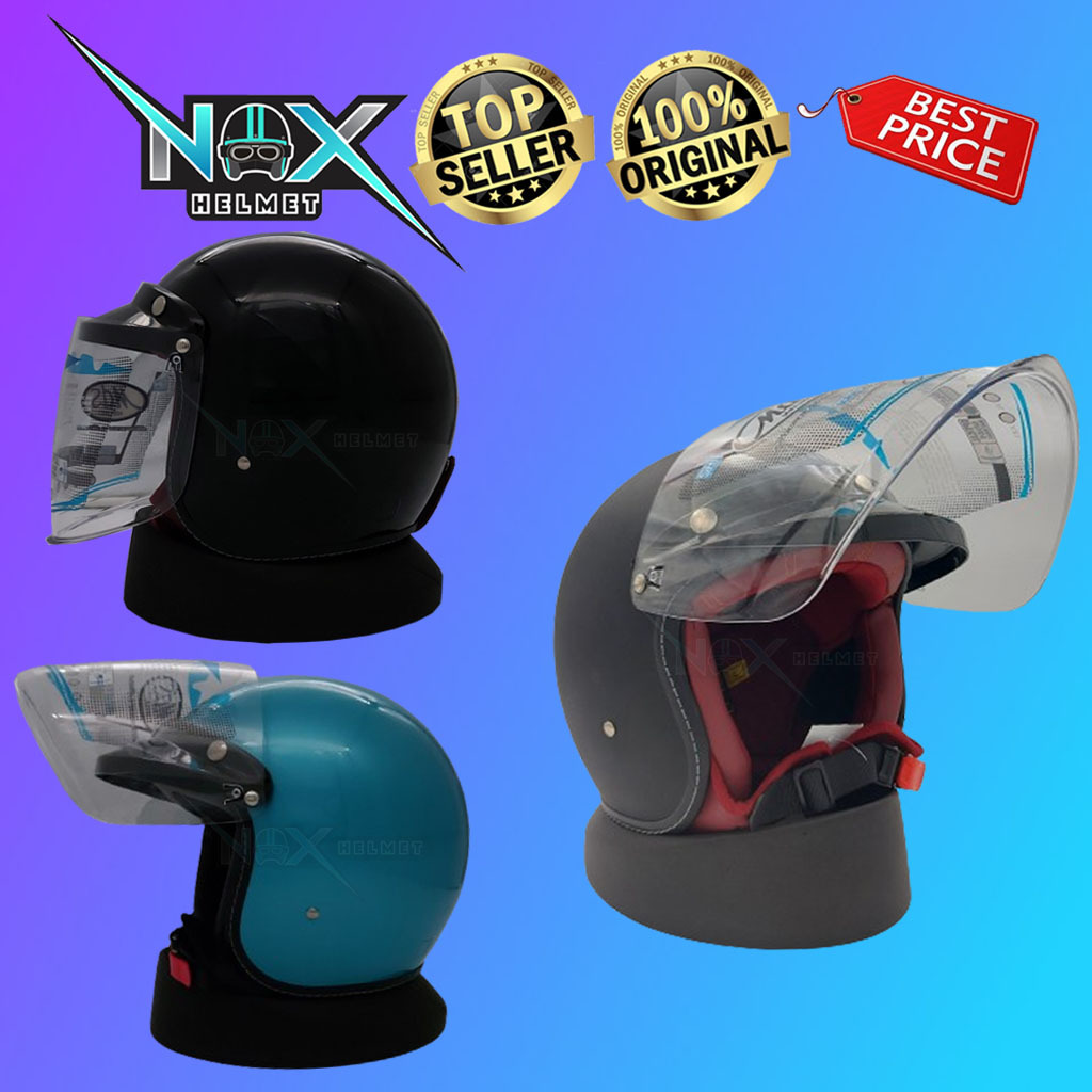 Mds Z Classic Solid/Plain Retro Bogo Classic Full Neck Helmet (2kg ...