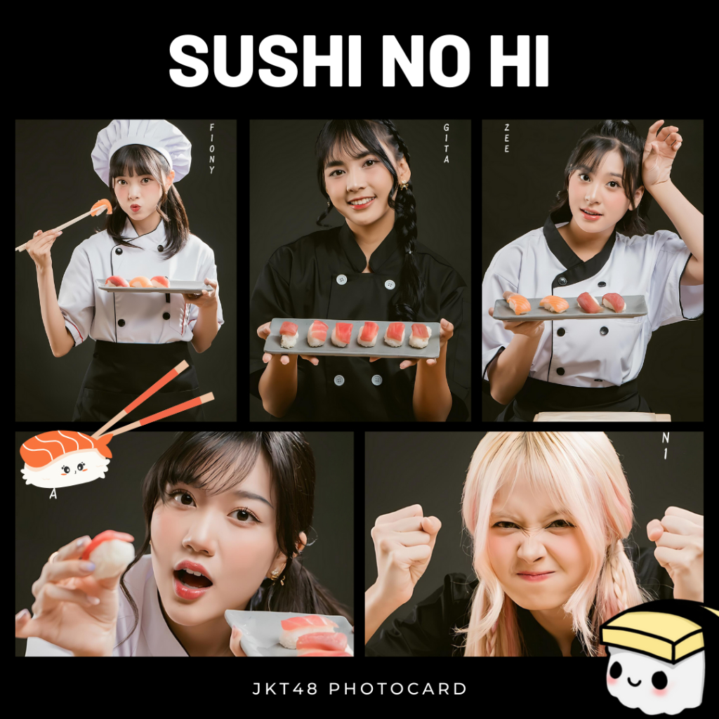 Photocard JKT48 SUSHI NO HI (Price 25pcs+2-sided Lamination) MOON JPOP ...