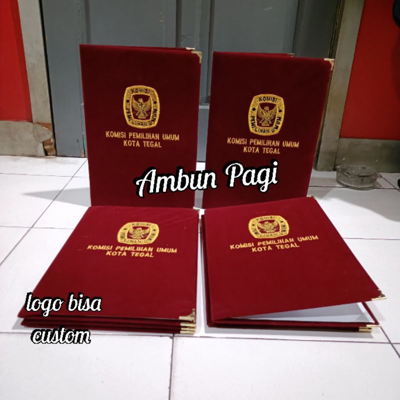 Custom flag ceremony velvet map with KPU logo, full embroidery, size F4 ...