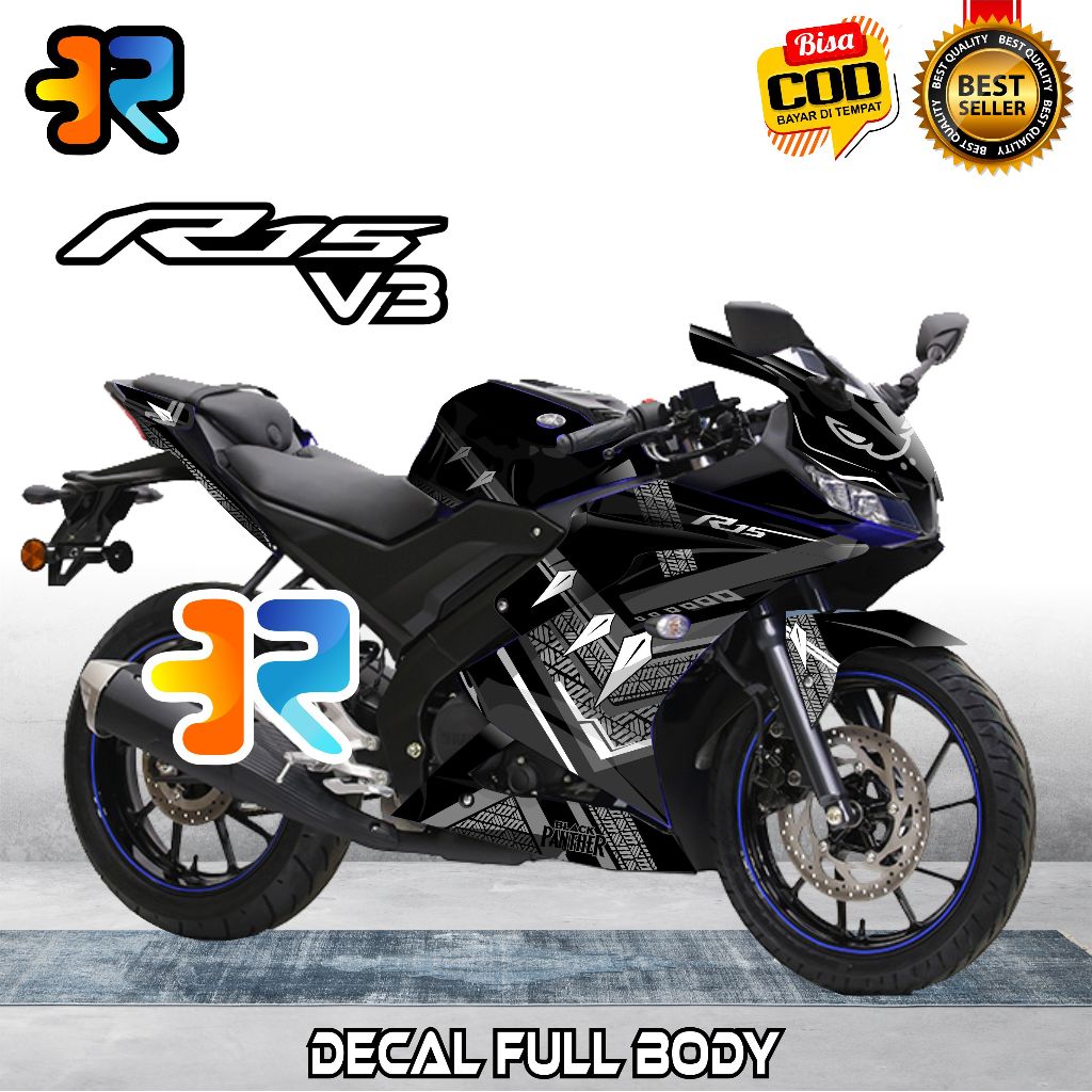 R15 V3 Full Body Decal BLACK PHANTER Design Variations | Shopee Malaysia