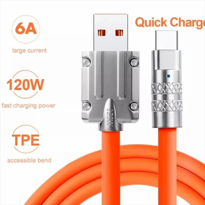 Cable 6A 120W Fast Charging Super Charger usb Micro Gaming Cable Data ...