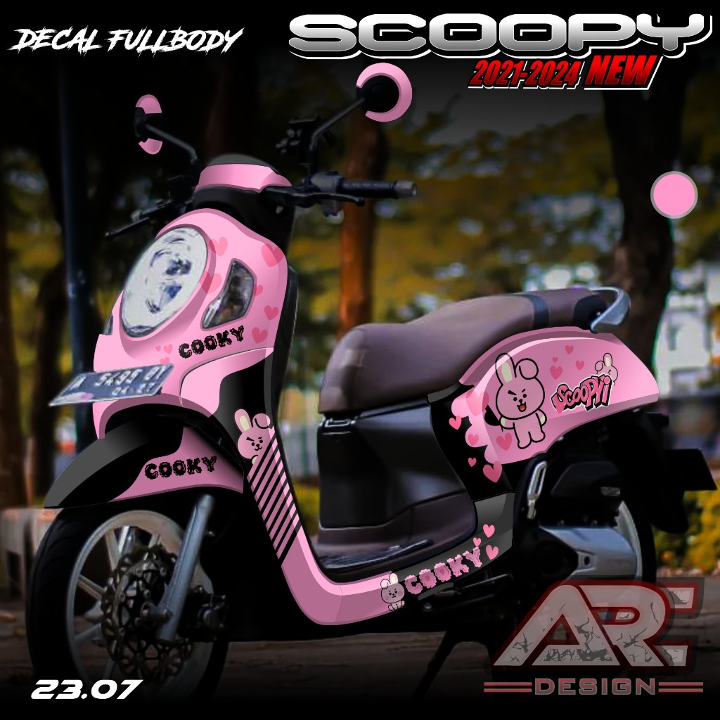 Latest Decal Sticker Honda All New Scoopy 2021 2022 2023 2024 Full body ...