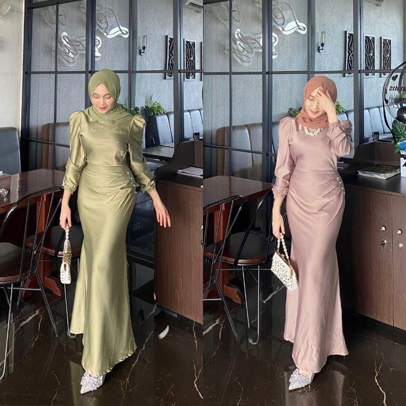 Jumbo ADA - Elora Dress Satin Silk Premium Women's Fashion Clothes ...