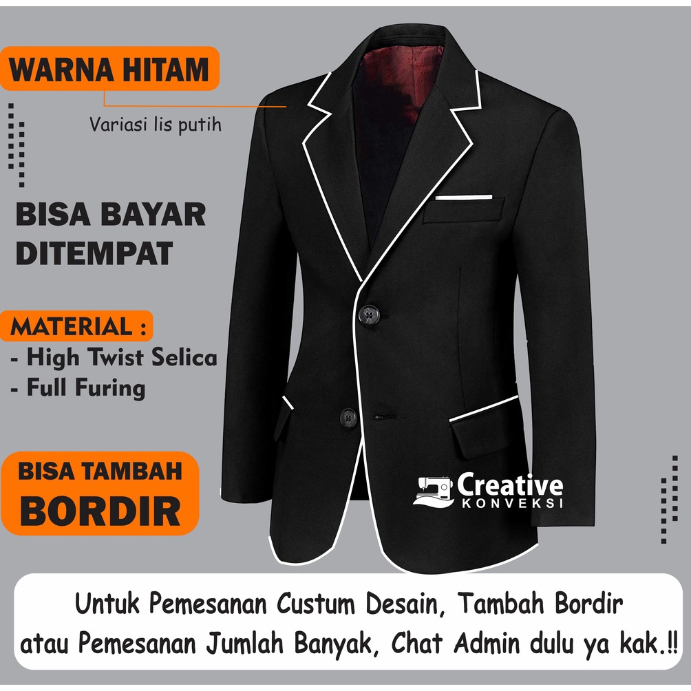 HITAM PUTIH Code V23F Alma Mater Jas Black LIS White School Uniform ...