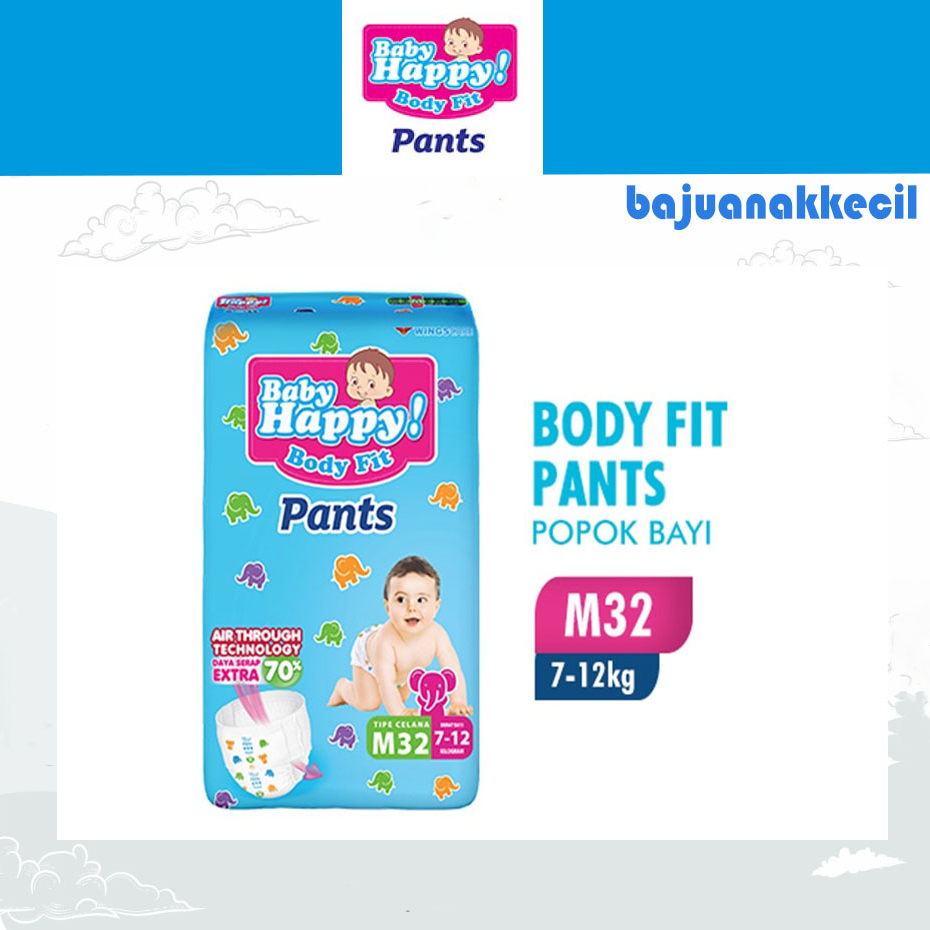 Baby Happy M32 Body Fit Pants Diapers Baby Pants Diapers | Shopee Malaysia