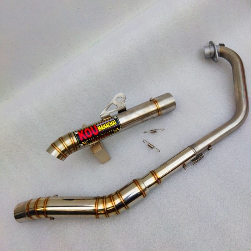 Kou mahachai pipe tube type exhaust 1set for Rusi tc125/155 Tmx125/155 ...