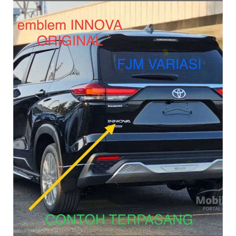 Original UNIVERSAL INNOVA TOYOTA INNOVA ZENIX LOGO WRITING BRAND EMBLEM ...