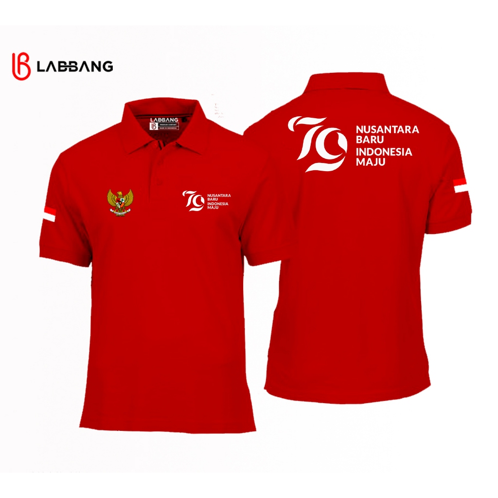 Labbang Polo Shirt 79th Anniversary of the Republic of Indonesia Unisex ...