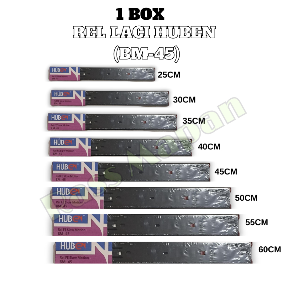 1 BOX Double Drawer Rail Full Extension Slow Motion SM BM Soft Close ...