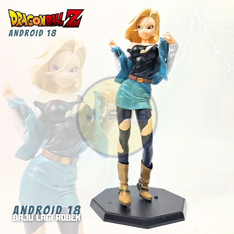 Android Action Figure 18 Statue Dragonball DBZ Torn Clothes Glitter n ...