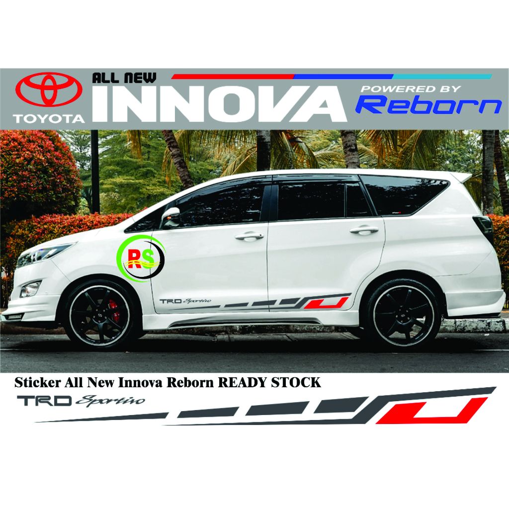 Toyota INNOVA REBORN SIMPLE STICKER INNOVA REBORN CAR VARIATION STICKER ...