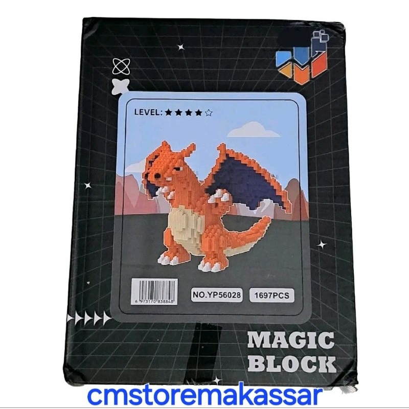 Lego Children's Building Blocks Toys Large Size Pokemon Charizard 1697 ...