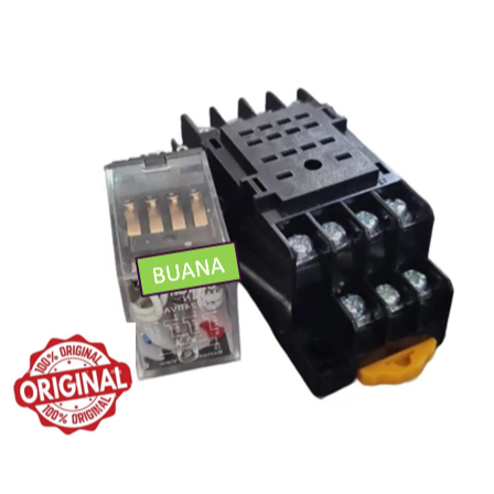 Original Japan my4n 220vac Relay + socket - 14 pin / MY4 220vac / my4n ...