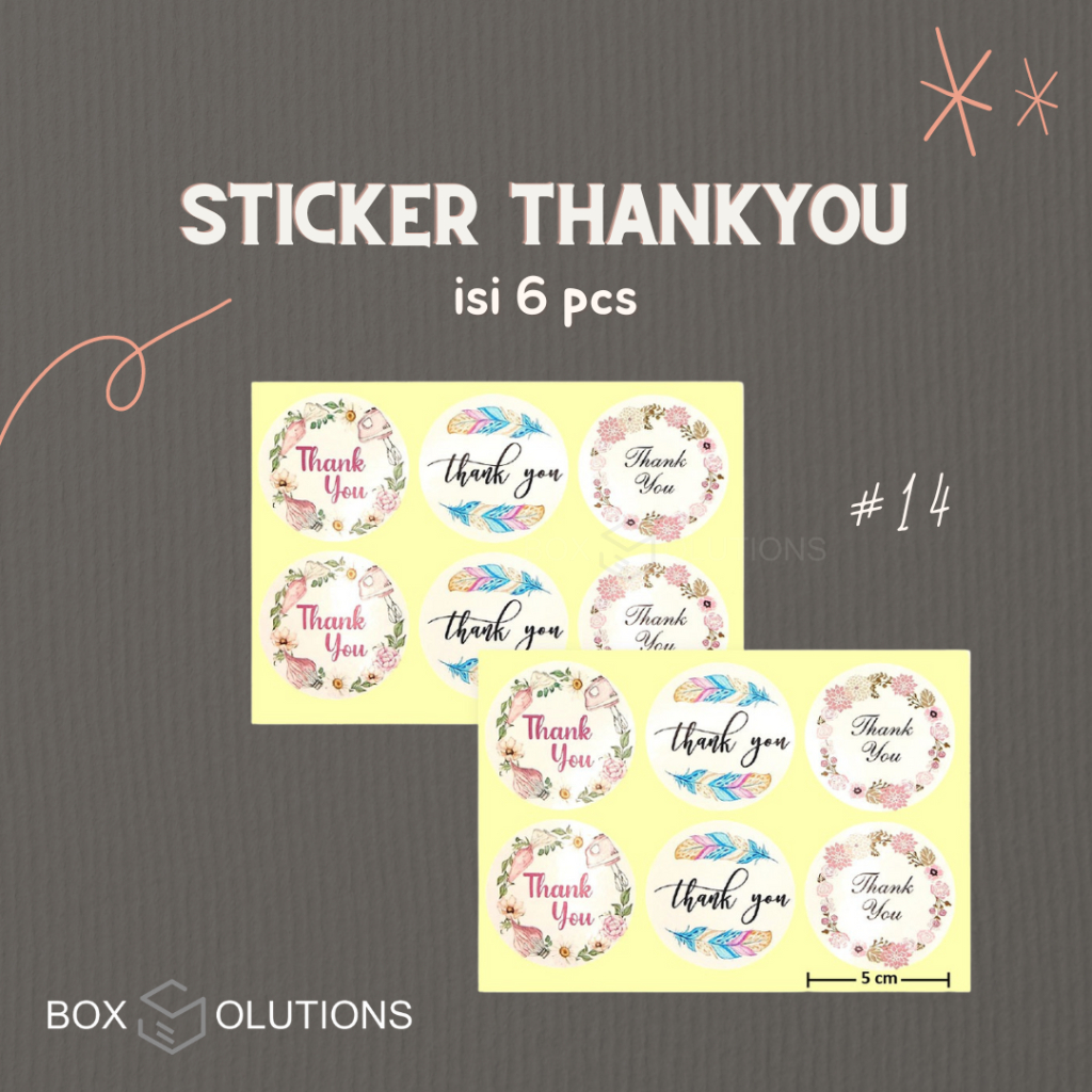 Sticker thank you SU 14/sticker thank you Contents 6pcs (per Sheet ...