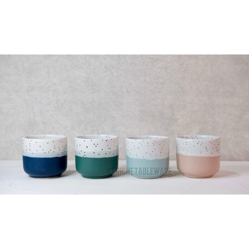 Ceriche Bea Ceramic splashed Mug/Ceramic Glass/Cup/Ocha Tea Glass ...