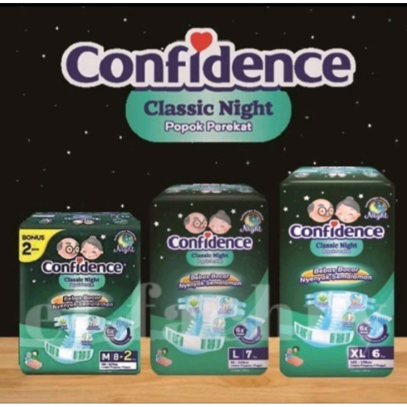 Confidence Adhesive Diaper CLASSIC Adult NIGHT And DAY | Shopee Malaysia