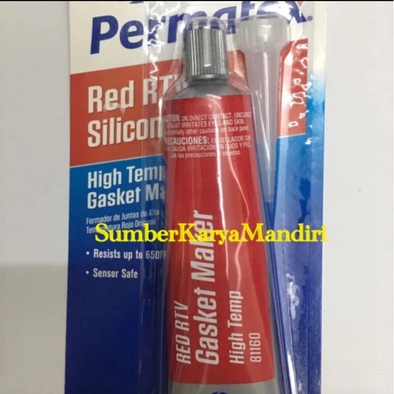 Permatex Red RTV Silicone High Temp Gasket Maker 81160 85g | Shopee ...