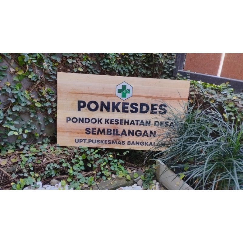 KAYU Sign board sign board wooden nameplate stand banner | Shopee Malaysia