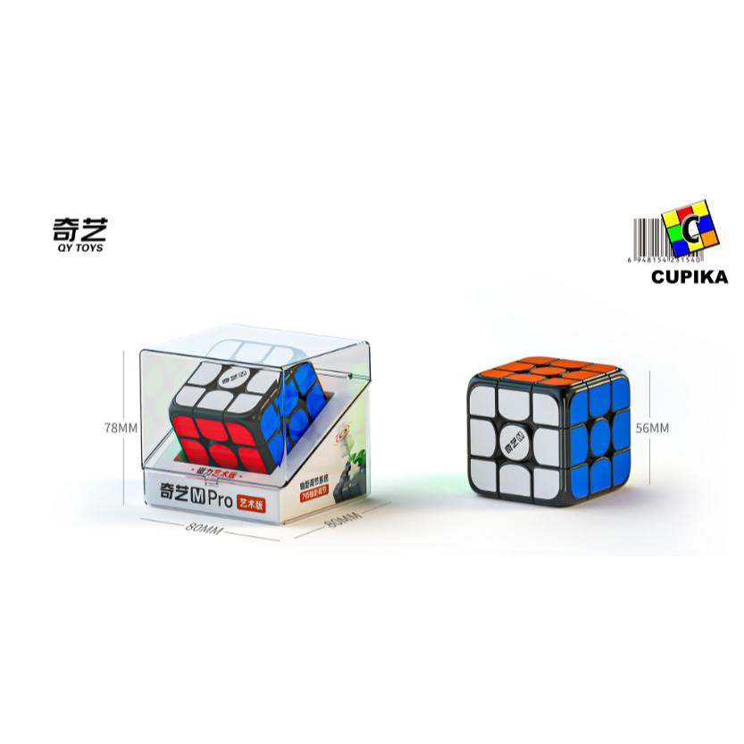 Rubik 3x3 QiYI ARTISTIC Magnetic M Pro 3x3 Art Version 3x3x3 Blackbase ...
