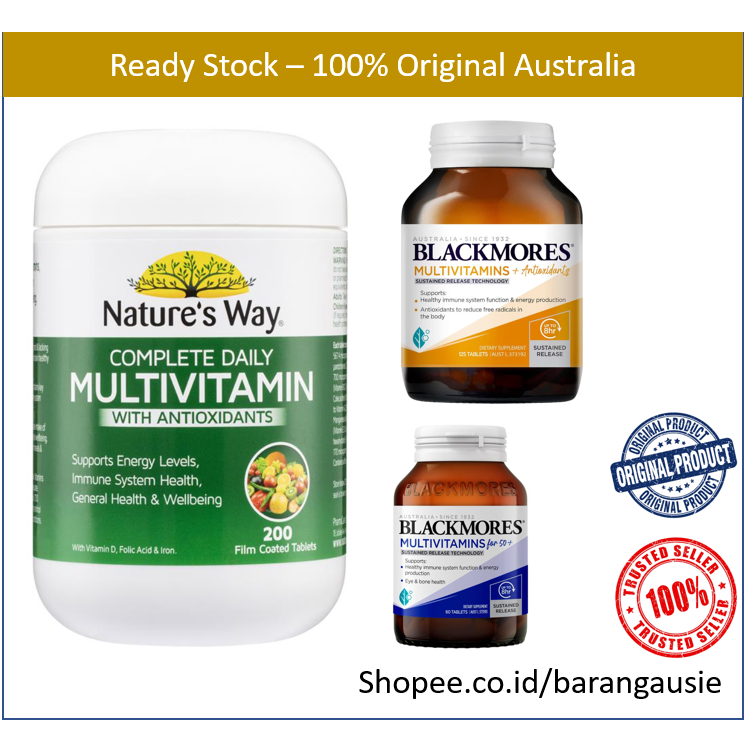 Nature's Way Complete Daily Multi vitamin Multivitamin 200 Tablets or Black mores Multivitamin ...