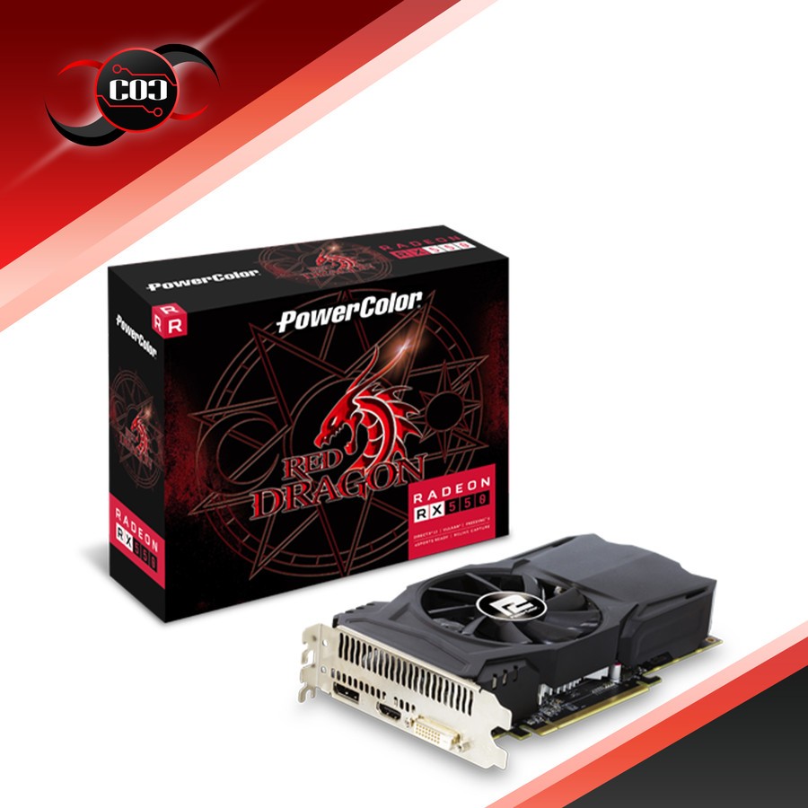 Powercolor Radeon RX 550 4GB DDR5 Red Dragon | Shopee Malaysia