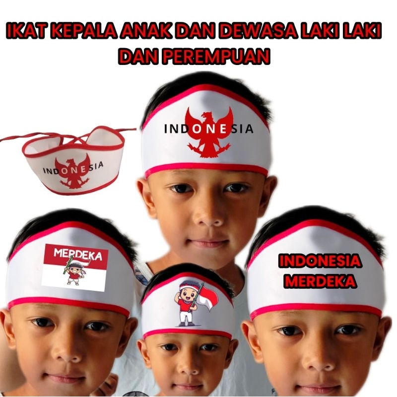 MERAH RED AND WHITE FLAG HEADBAND (CONVECTION IMMEDIATELY) | Shopee ...