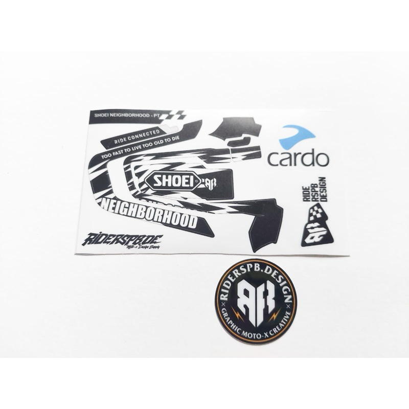 SHOEI NEIGHBORHOOD PT - STICKER DECAL SKINCOVER GARSKIN INTERCOM CARDO ...