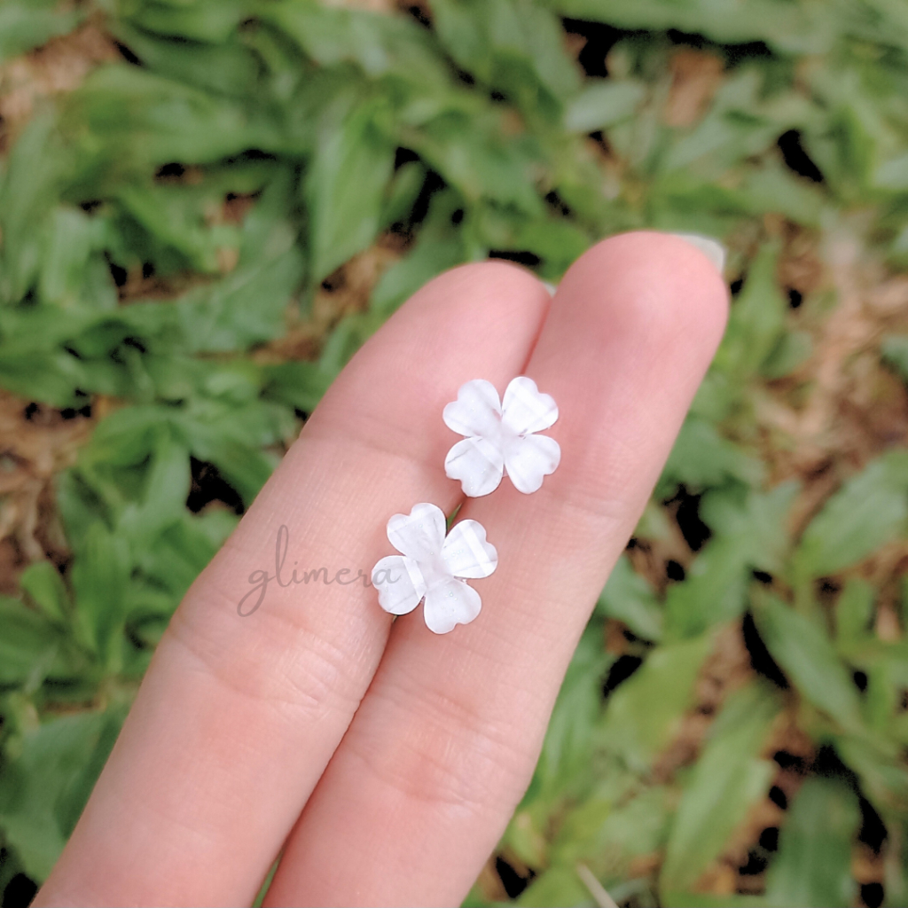 GLIMERA Korean Style Women's Clover Flower Plastic Earrings | Shopee ...