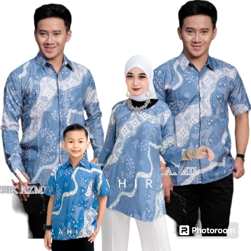 Batik couple soft blue batik Men batik Women | Shopee Malaysia