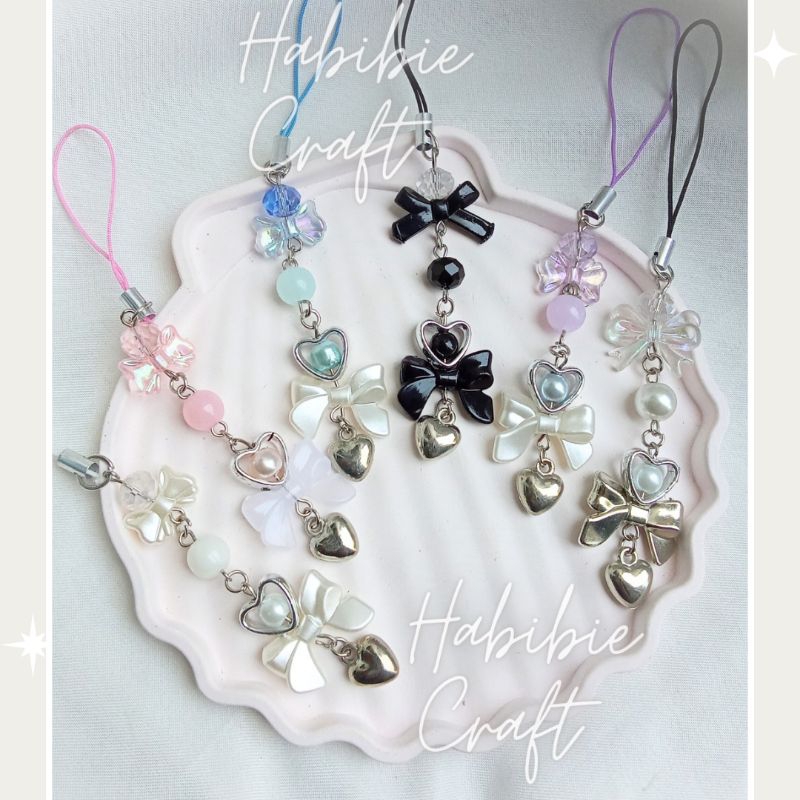 MERAH GANTUNGAN UNGU Phone Charm pink Purple Blue Series by Habibie ...