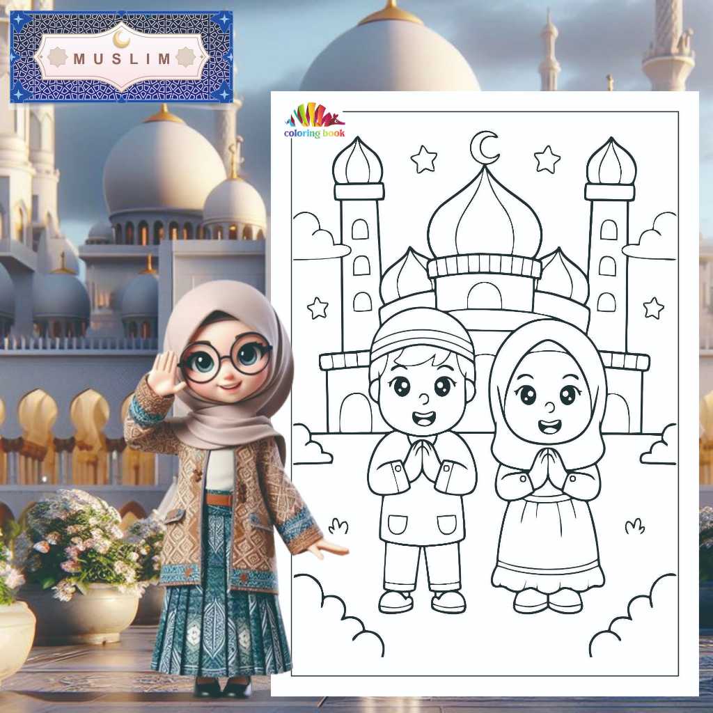 Coloring PAPER / COLORING / DRAWING PAPER / MUSLIM B / COLORING PAPER ...