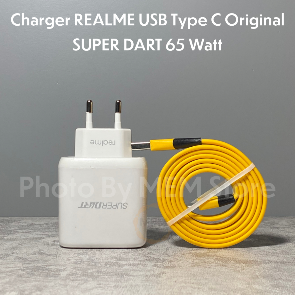 Realme CHARGER 65W Usb Type C Flat Cable SUPER DART Ultra Flash ...