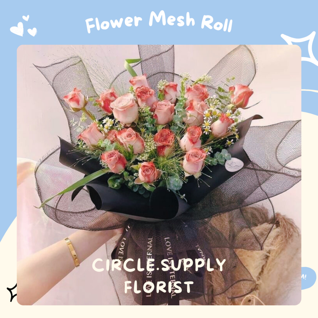 Roll 10yard] - Korean Mesh Wrapping Paper Flower Wrapping Paper Flower ...