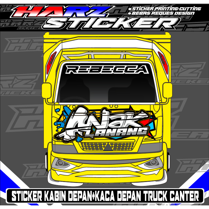 Canter Truck Front Cabin Stickers-Canter Truck Windshield Stickers-Lang ...