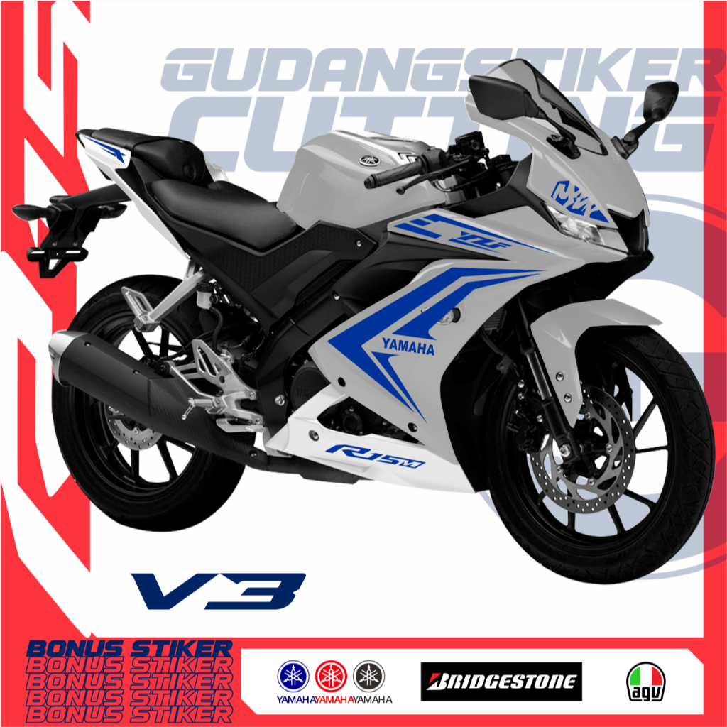 Striping CUTTING R15 V3 STICKER YZF STICKER LIS Motorcycle Accessories ...