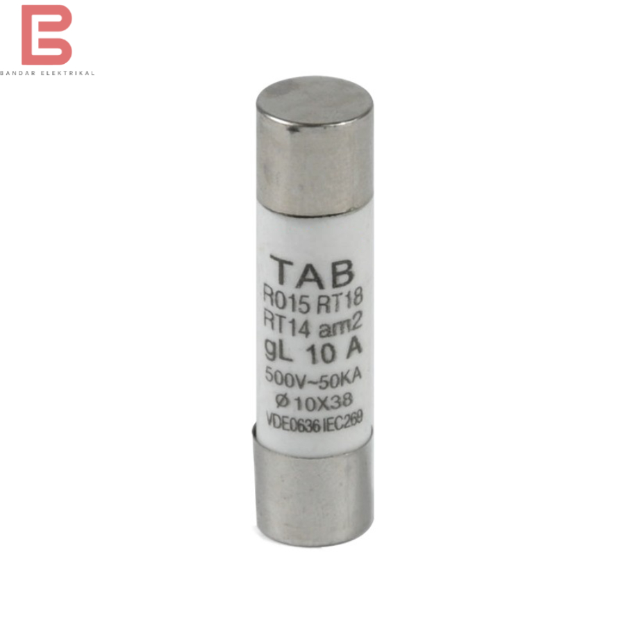Fuse Cylinder Fuse 10x38 HRC 10 Ampere TAB | Shopee Malaysia