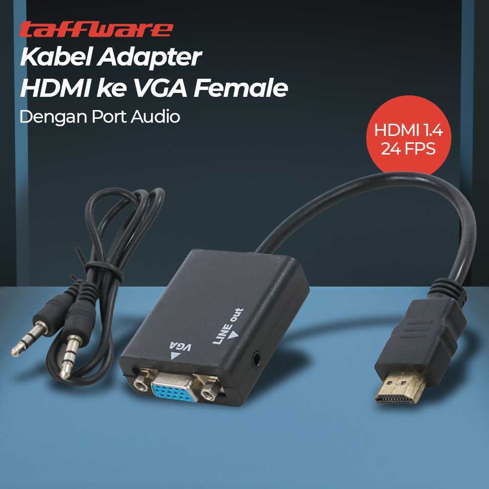 Hdmi TO VGA Female Adapter CABLE with Audio Port - HD008/CABLE HDMI TO VGA MONITOR LCD / LED ...