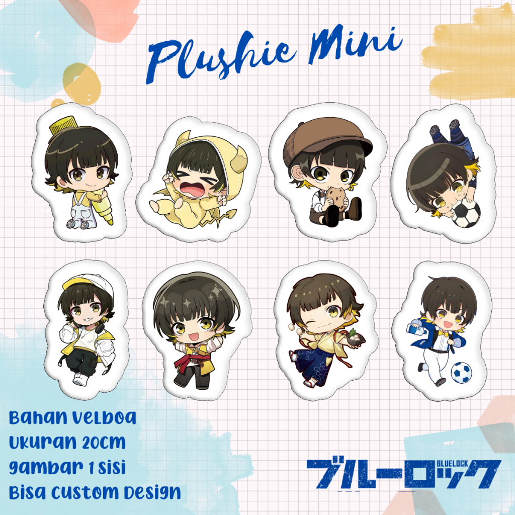 Bachira blue lock mini plushie doll / can be customized | Shopee Malaysia