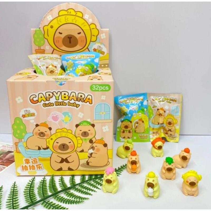 Cute cartoon capybara eraser, sanrio eraser box, capybara eraser blind ...