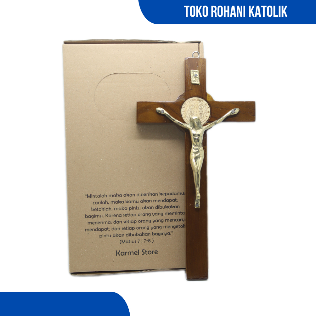 Hanging CROSS + BOX 30 CM / CATHOLIC WALL CROSS / CHRISTIAN HANGING ...
