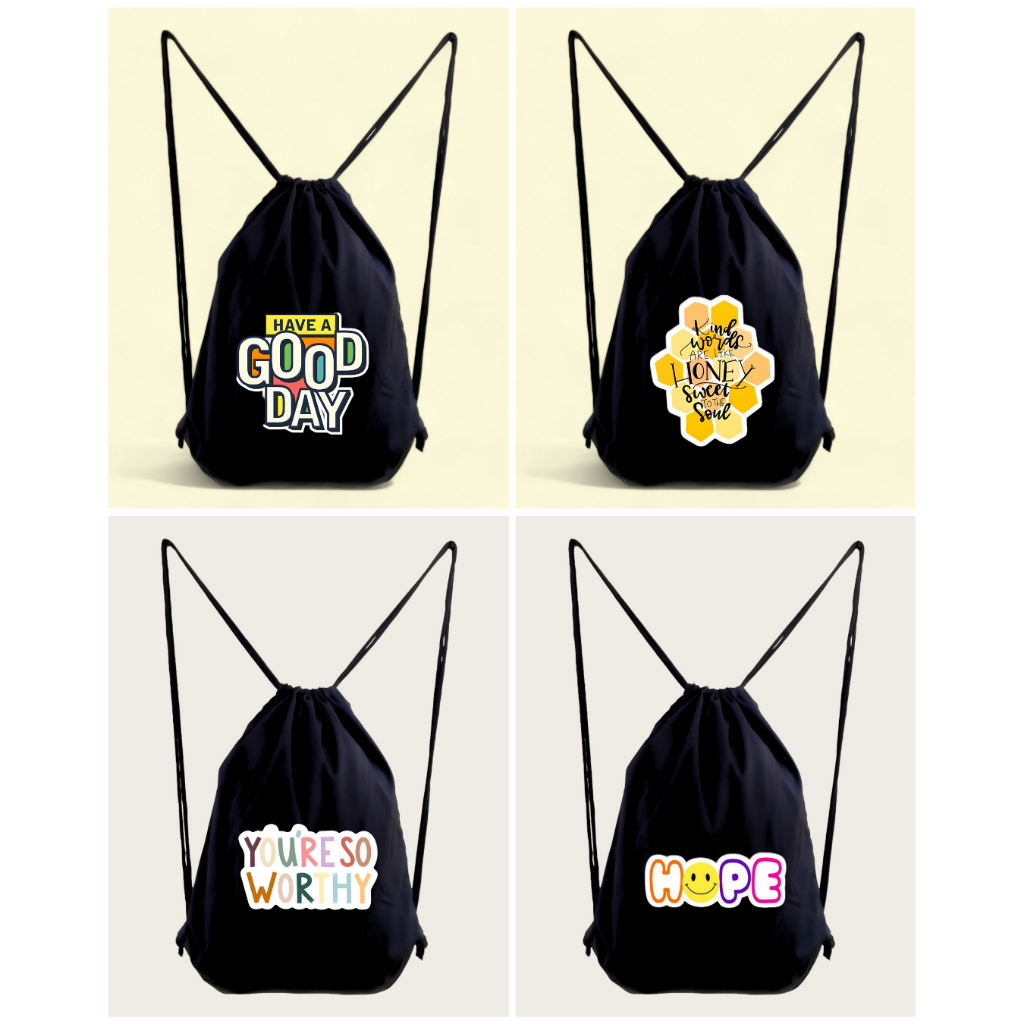 Limited edition drawstring Backpack Screen Printing Fine Material ...