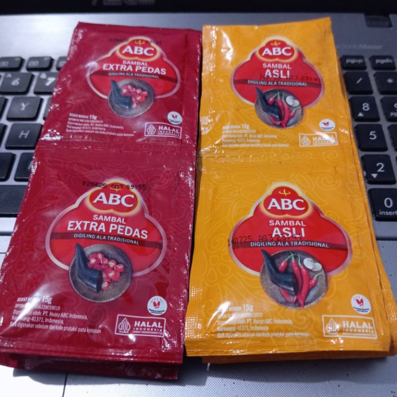 Abc Original extra spicy chili sauce 15g x 10 sachets in 1000 packs ...