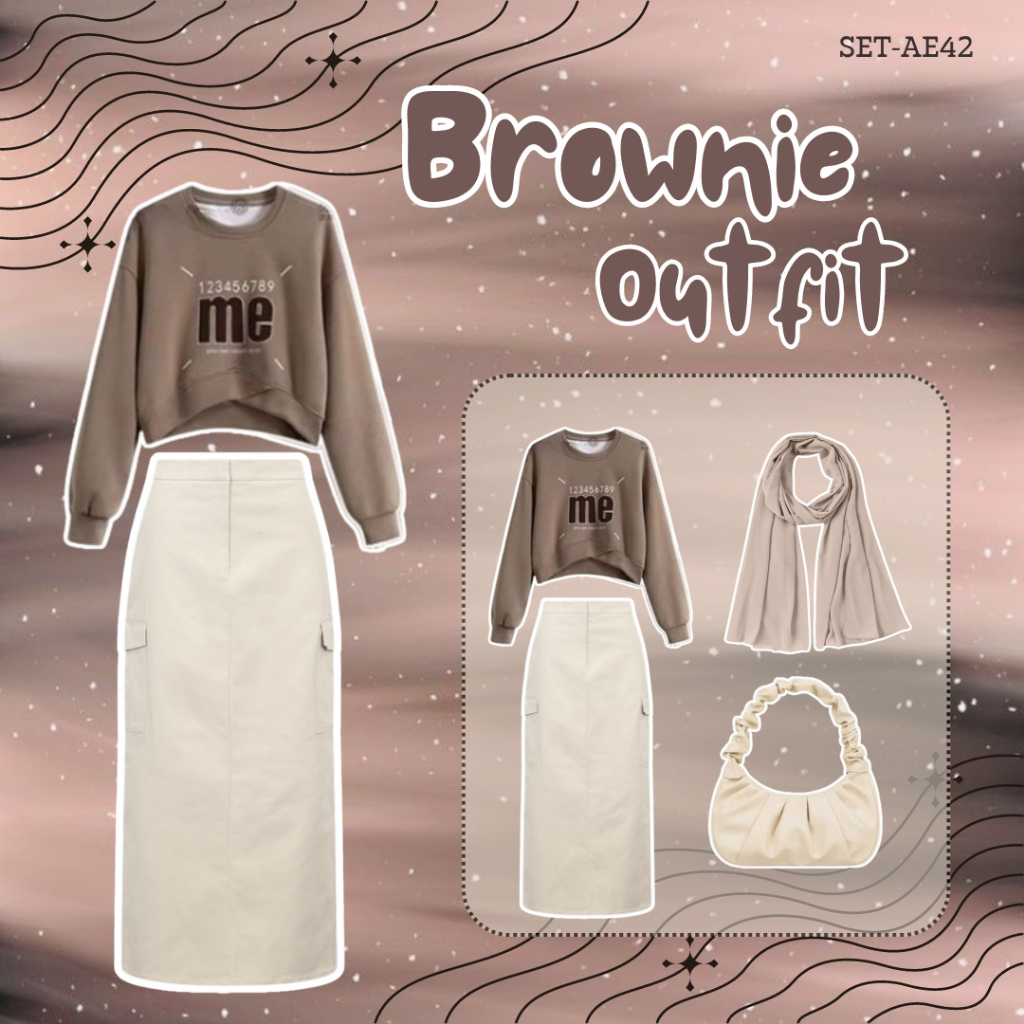 4 IN 1 One Set Korean Style Outfit for Teenagers, Women, Crop Sweater ...