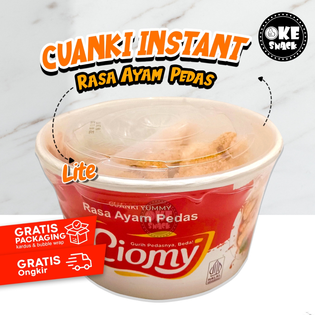 Ciomy Cuanki Spicy Chicken Cuangki Ciomy Small Cup Halal Non MSG ...