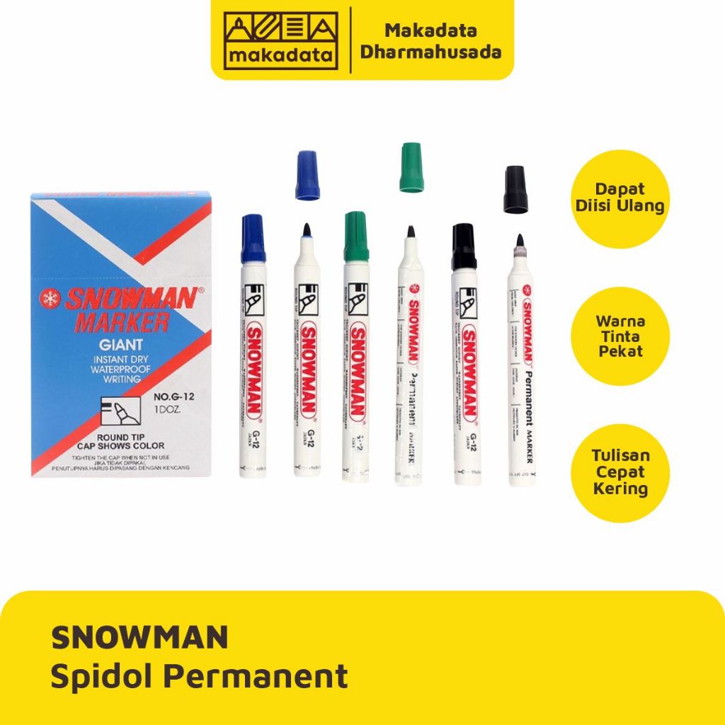 Snowman MARKER PERMANENT MARKERS (1 PCS) | Shopee Malaysia